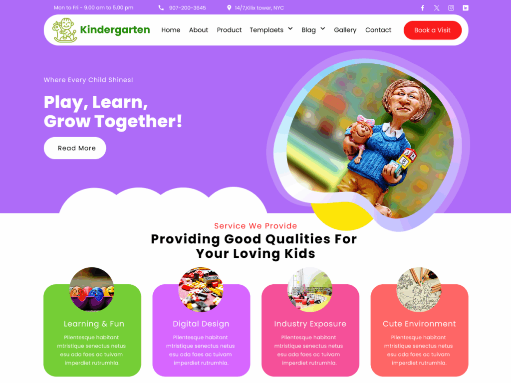 Preschool WordPress Theme | Perfect For Daycare Centres
