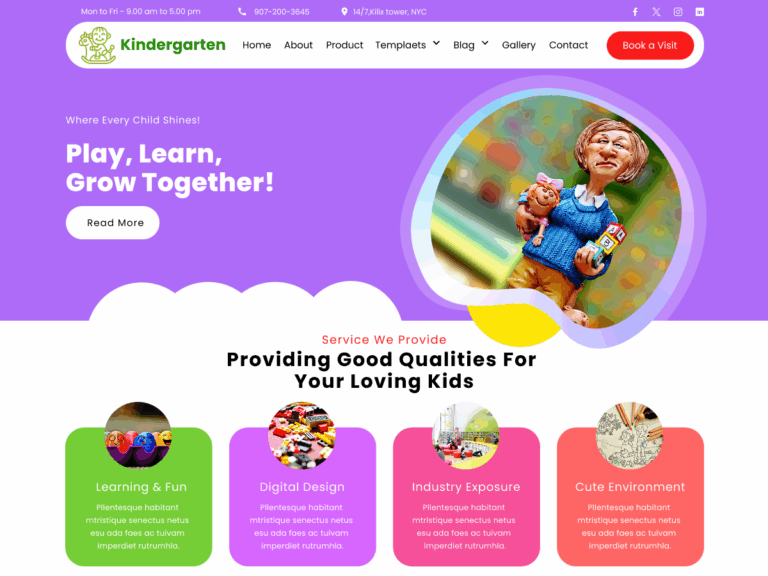 Preschool WordPress Theme | Perfect For Daycare Centres