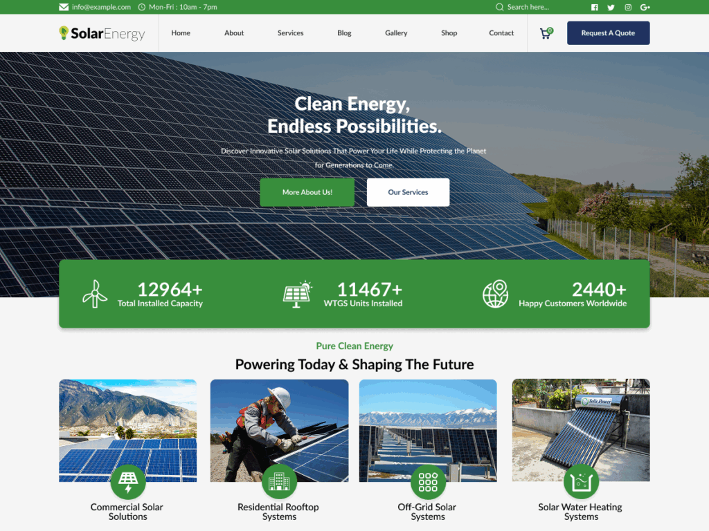 FSE Solar Power – Modern Multipurpose Theme for Business