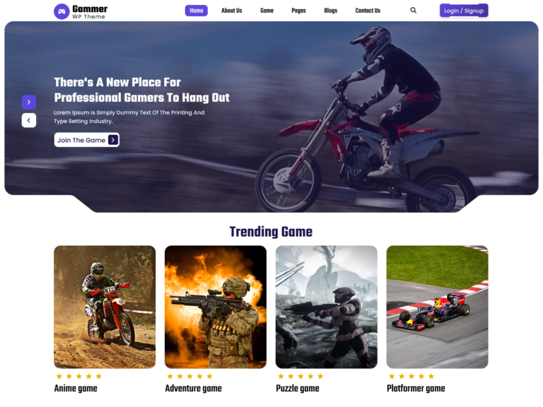 FSE Gamer – Modern Theme for Gamers & Creators
